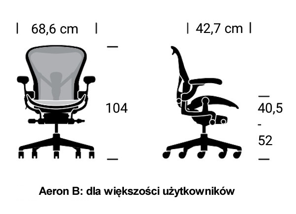 Herman Miller Aeron B Onyx Czarny K&R Design - herman miller ...